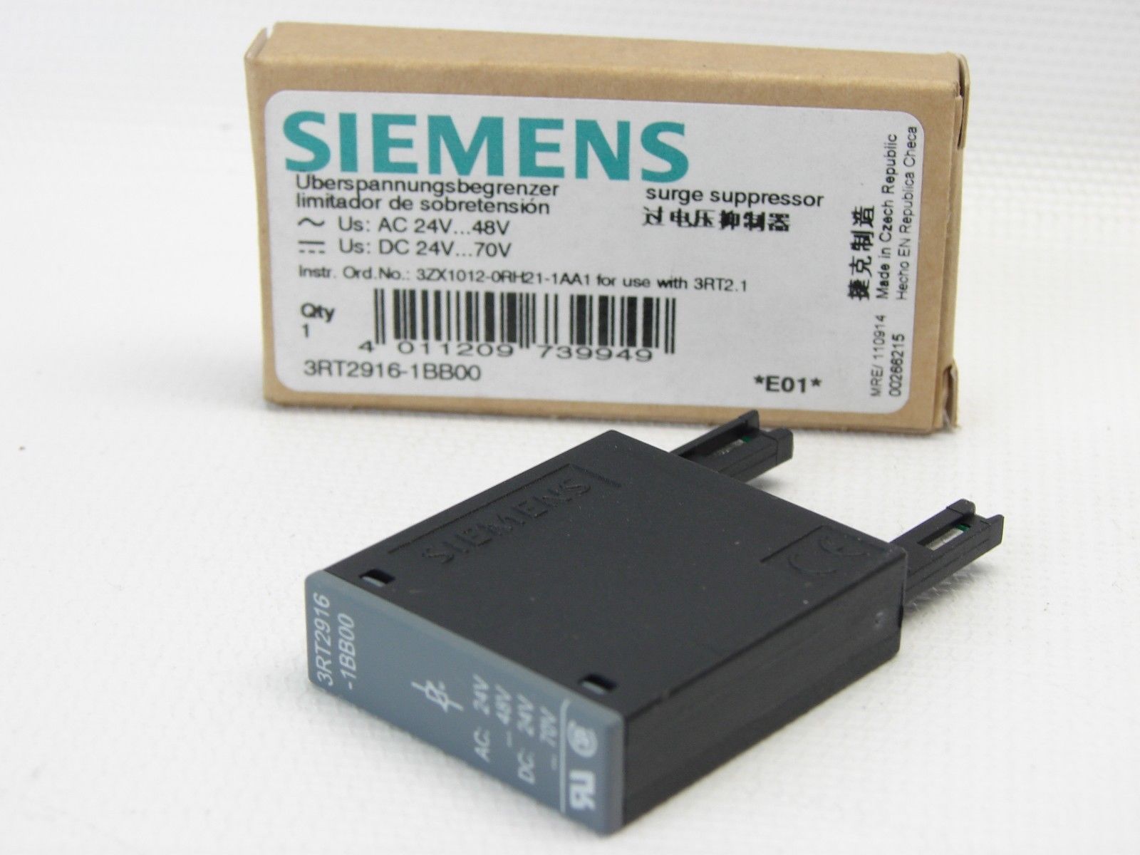 NEW SIEMENS 3RT2916-1BB00 SURGE SUPPRESSOR (T81) - Other Business ...