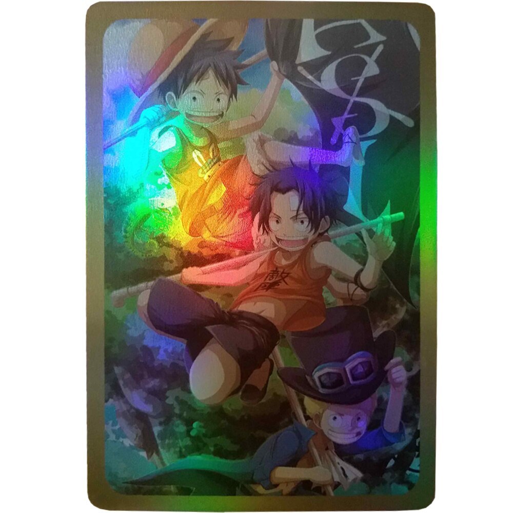 Play New Anime One Piece Flash Cards Zoro Luffy Three Brothers Rare ...