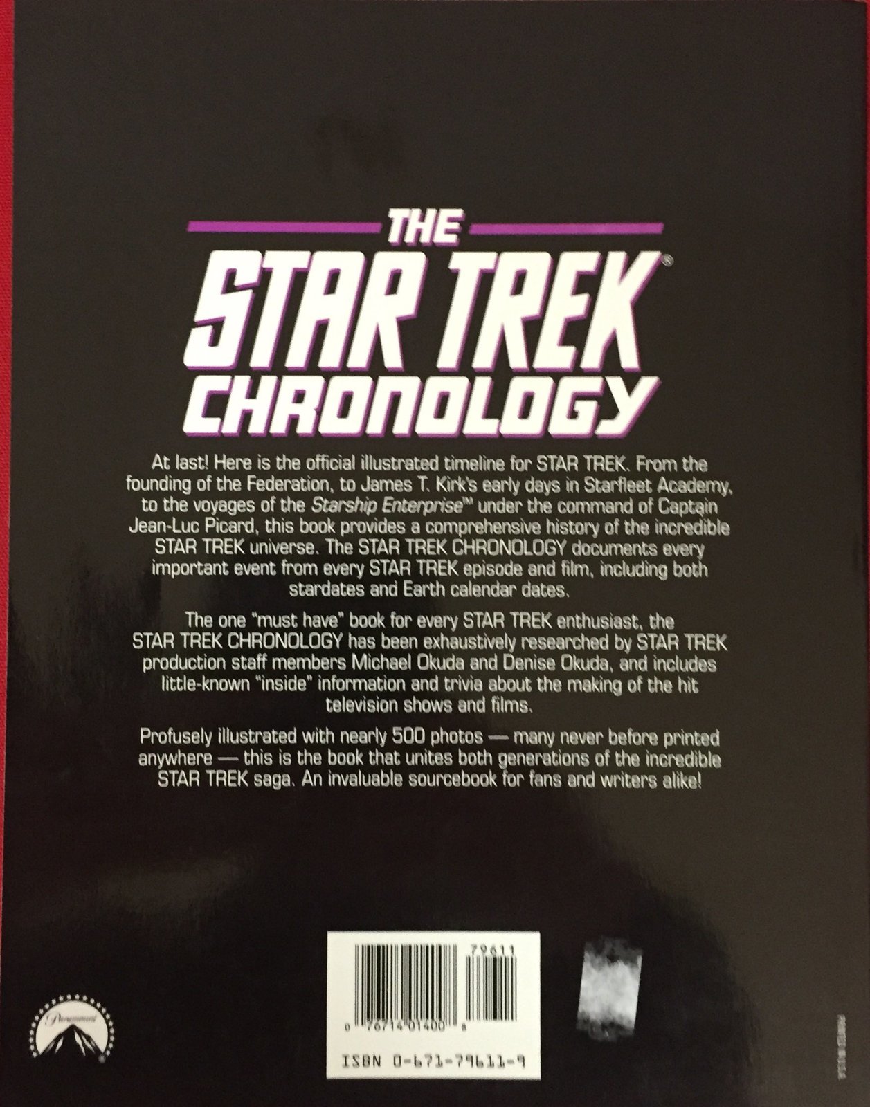 Star Trek Chronology: The History of the Future Michael Okuda and ...