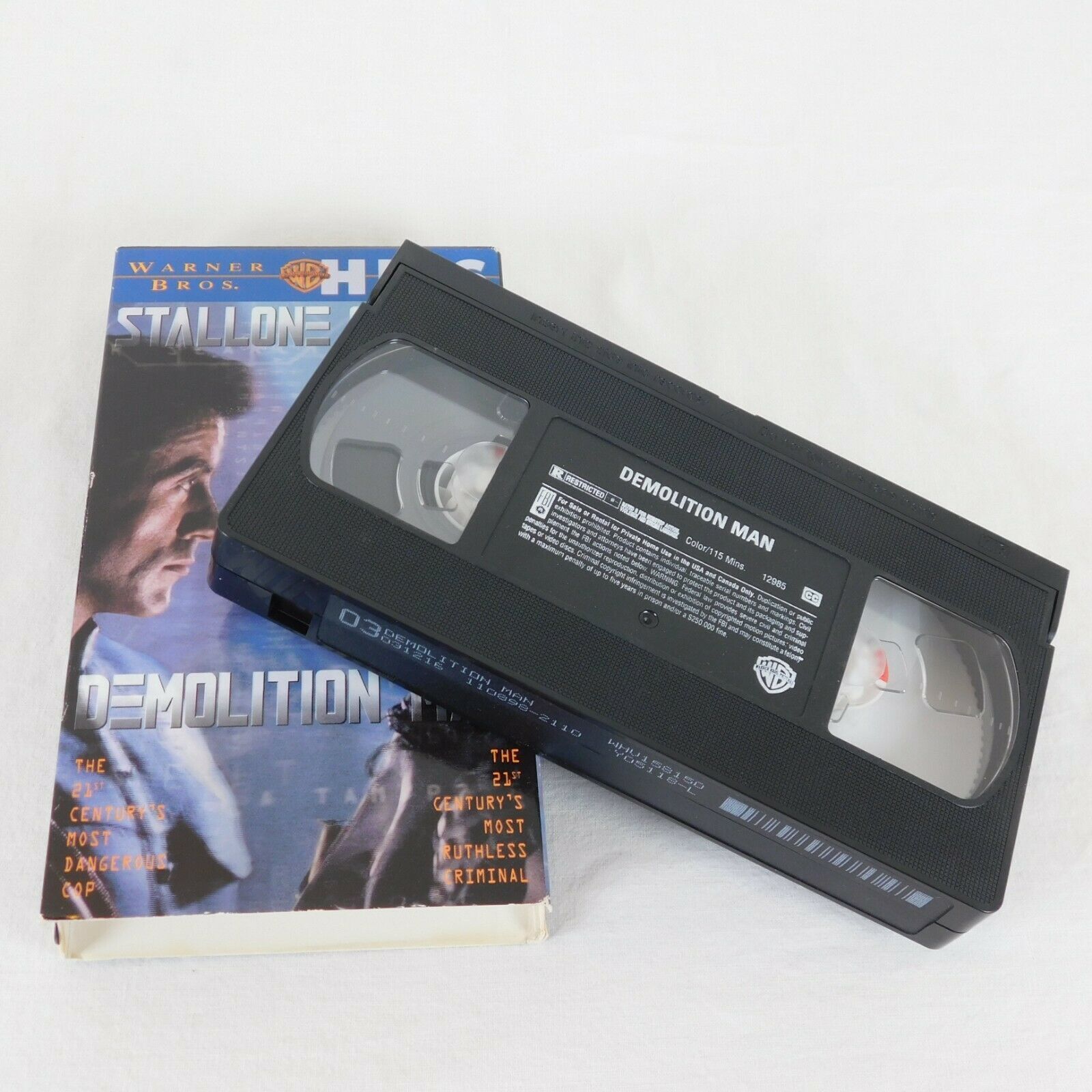 Demolition Man Vhs 1994 Sylvester Stallone Wesley Snipes Sandra Bullock