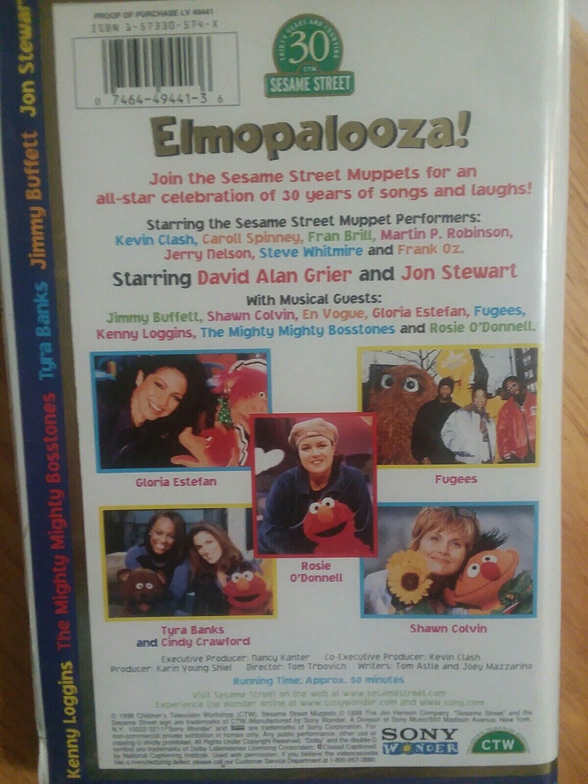 VHS Tape Sesame Street Elmopalooza Elmo VHS Clamshell 30 Yrs CTW 1998 ...