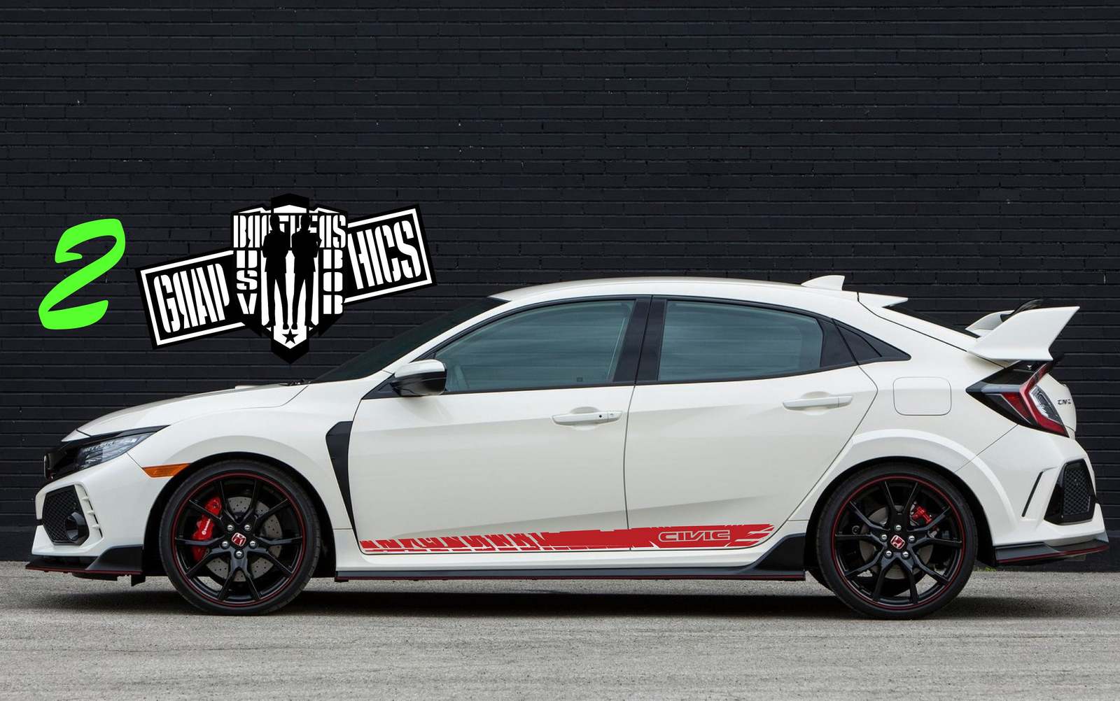 2x Sticker star Decal kit compatible with Honda Civic 2015-2020 ...