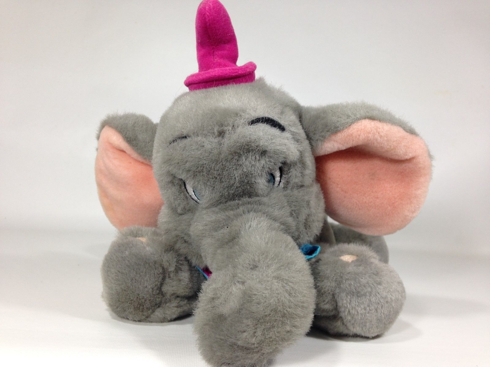 Disney Elephant DUMBO Plush Gray Stuffed Animal Grey Bean Bag Toy 12 ...