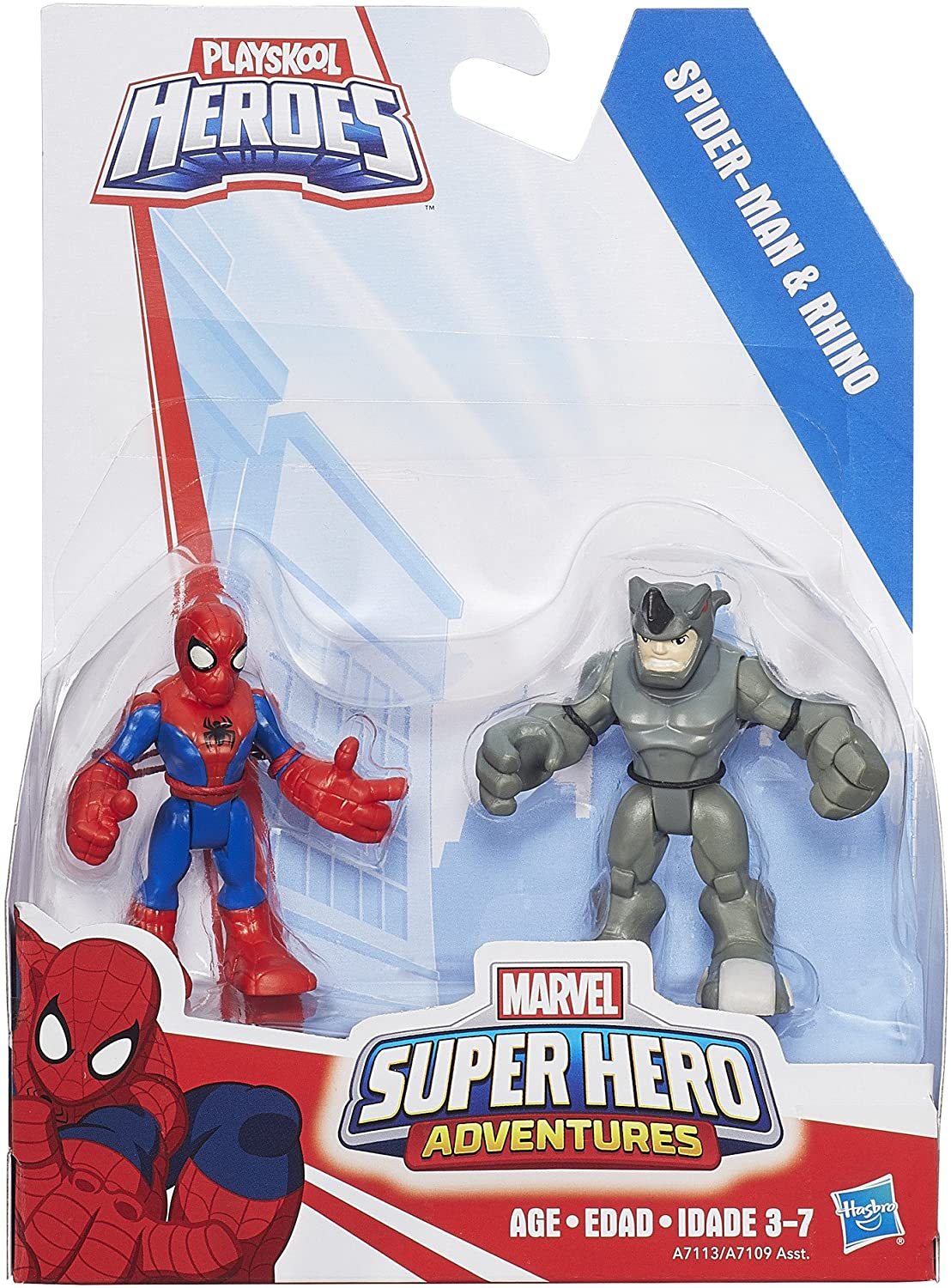 Playskool Heroes Marvel Super Hero Adventures Spider-Man and Rhino ...