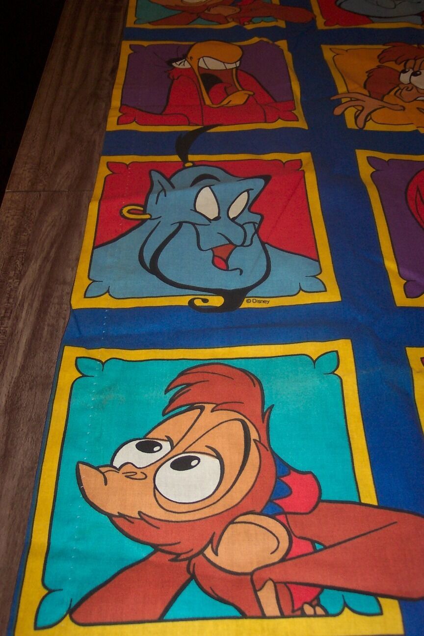 Walt Disney ALADDIN WINDOW CURTAIN SET GENIE IAGO ABU - Window ...
