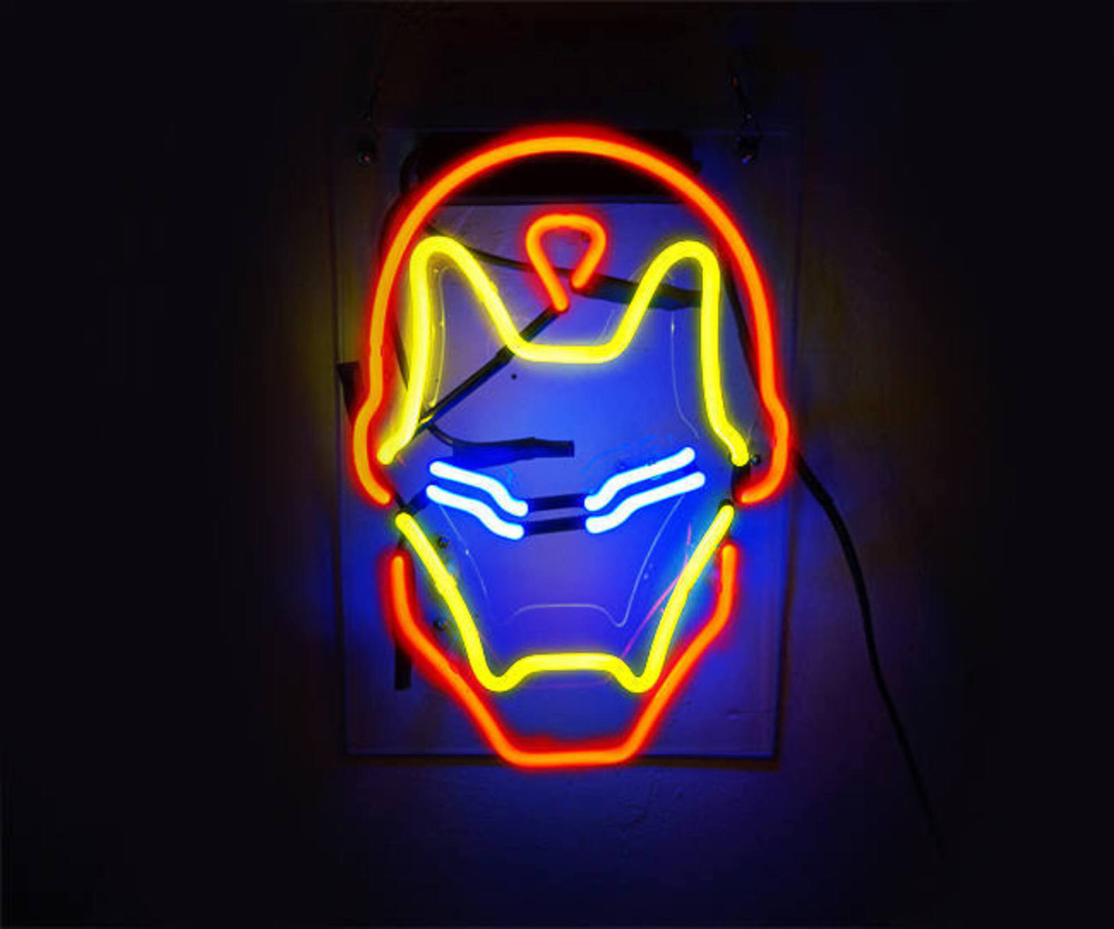 Handmade 'Iron Man' Superhero Movie Banner Art Light Neon Sign 12"x9 ...