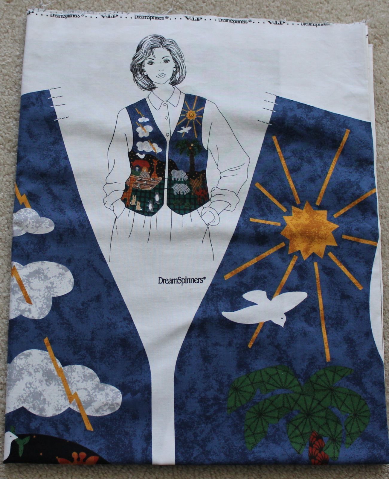 Adult Dreamspinners Cranston Noah's Ark Fabric Panel Vest Sew Pattern 6 ...