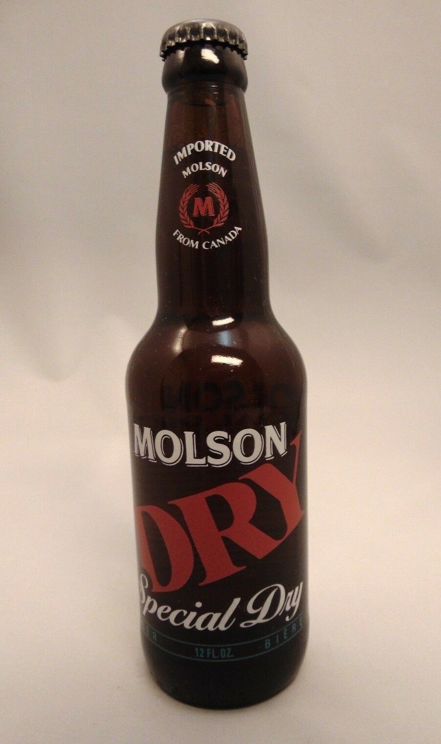 MOLSON DRY SPECIAL DRY, Empty Beer Bottle with Cap, 12 OZ, Painted ...