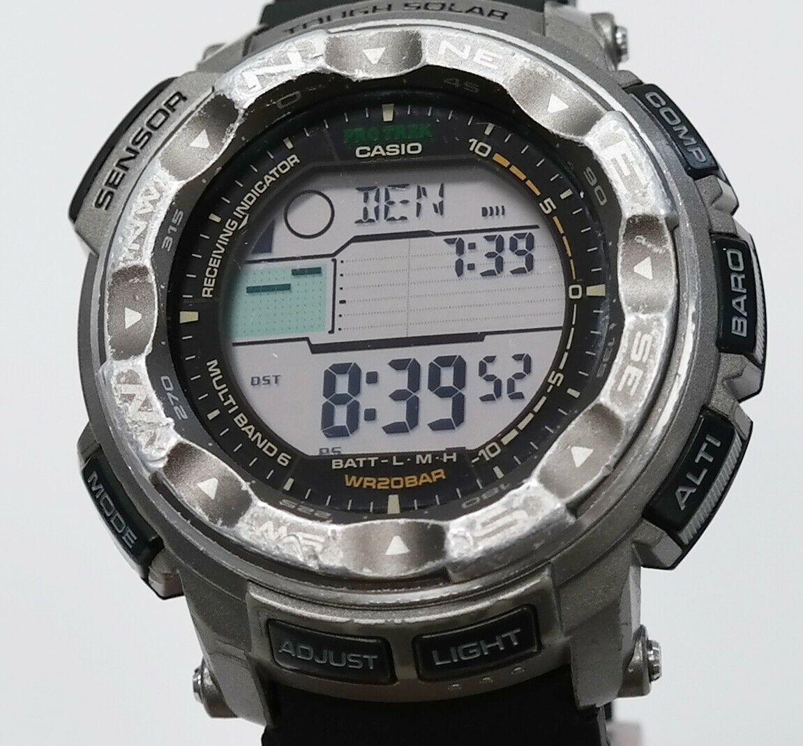 Casio Pro Trek PRW2500T-7 Men's Solar Triple Sensor Watch w/ Black Band ... Casio Pro Trek PRW2500T-7 Men's Solar Triple Sensor Watch w/ Black Band ...