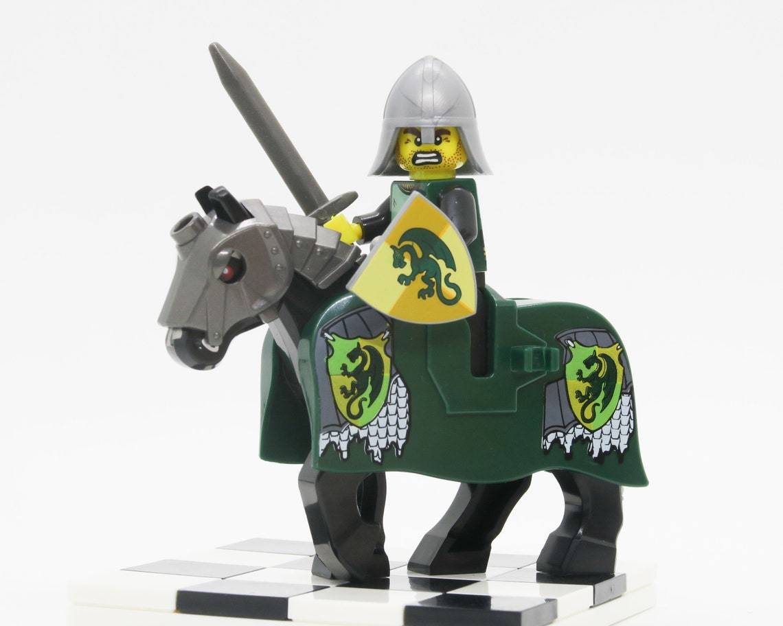 Armored Horse Dragon Knight Minifigures Castle Kingdoms - Building Toy ...