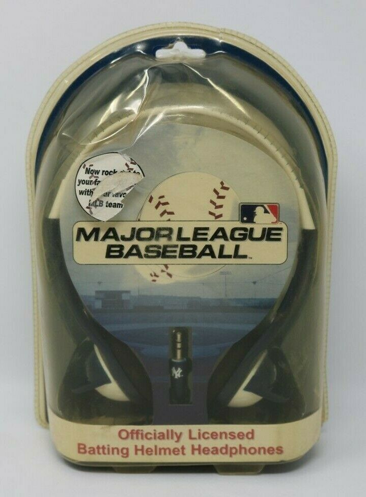 MLB Baseball New York Yankees Logo Themed Headphones Vintage HTF NIB ...