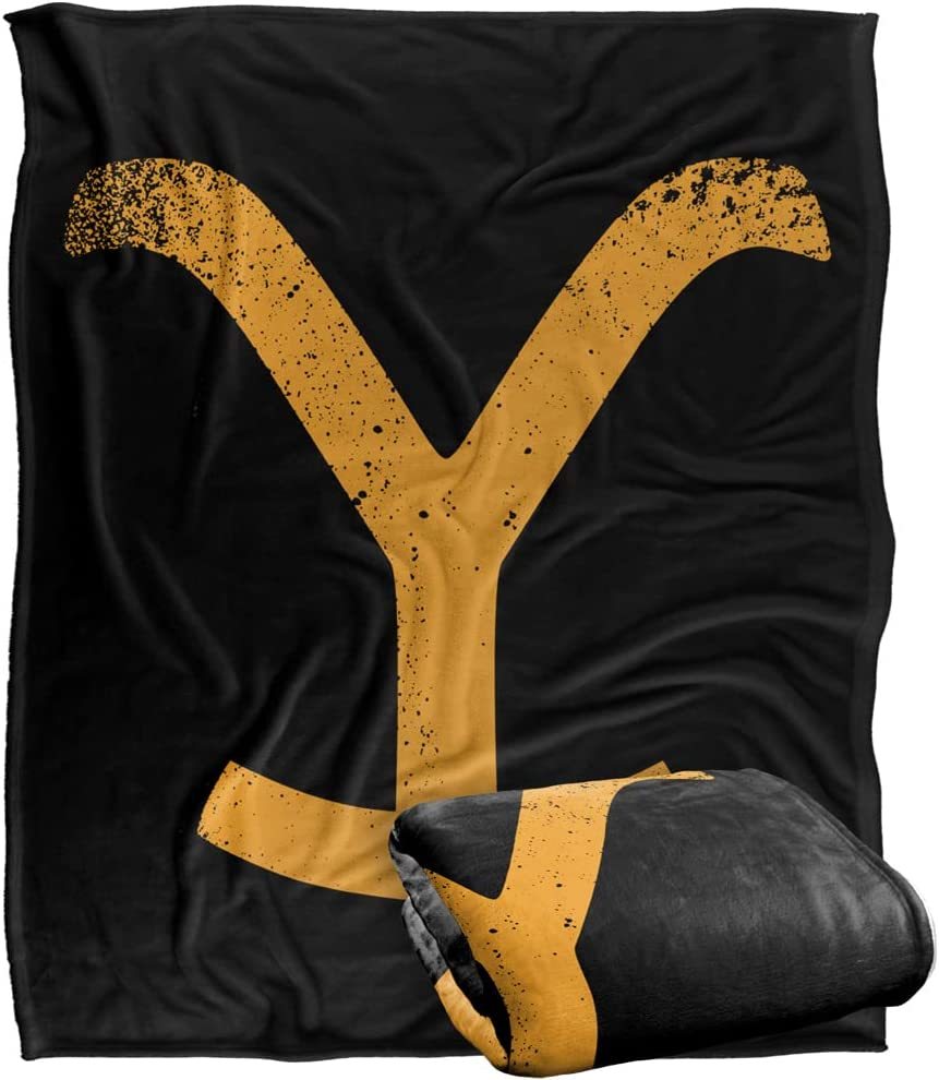 Yellowstone Blanket, 50"X60" Yellowstone Y Branding Logo Silky Touch ...