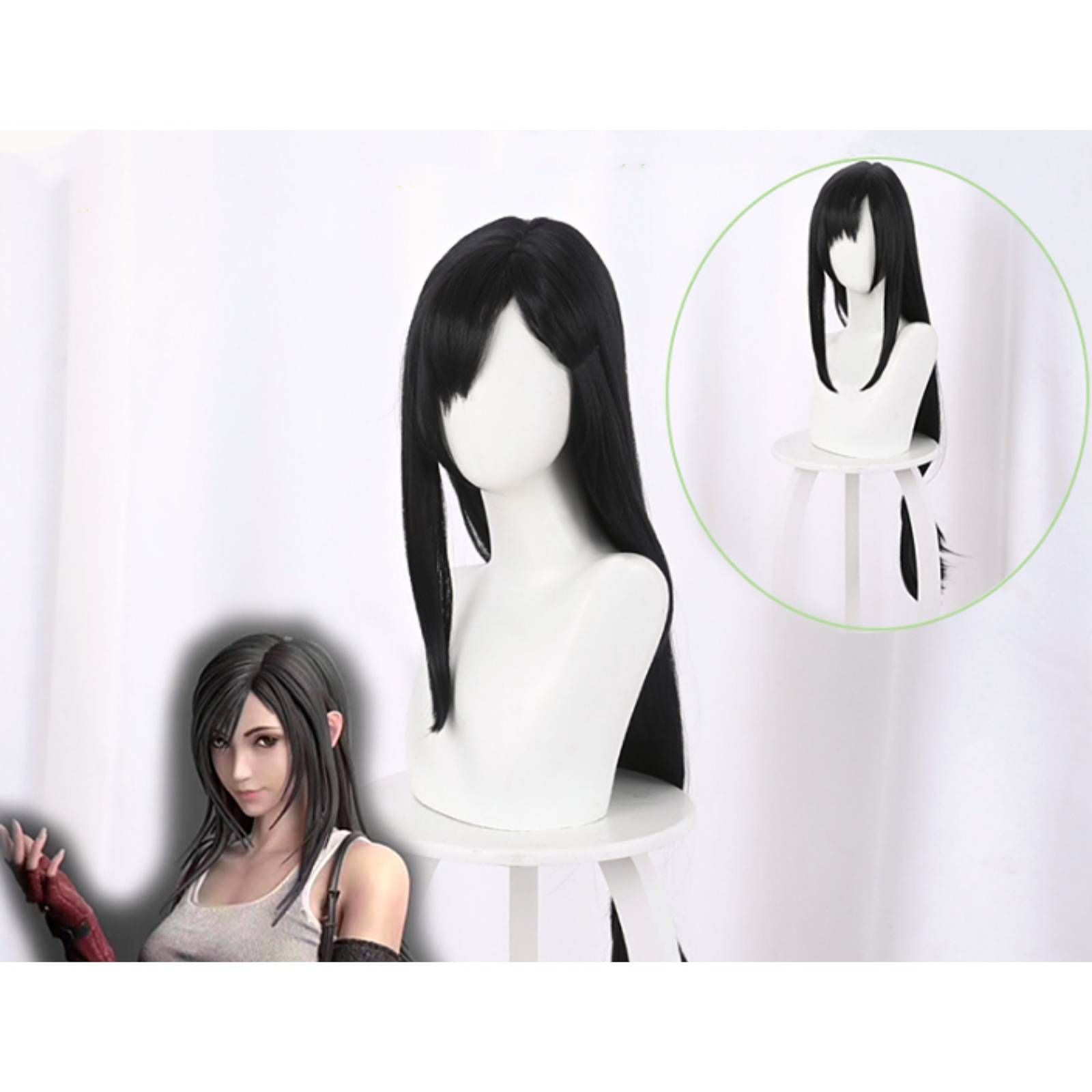 Tifa Lockhart cosplay wig, Final Fantasy VII Remake, FF7 Tifa Lockhart ...