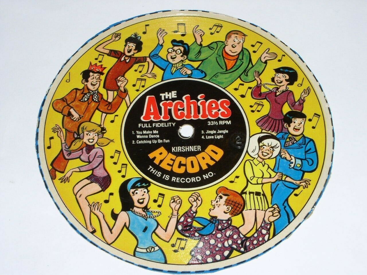 The Archies Vintage Cardboard Cereal Box Record Catching Up On Fun - Other