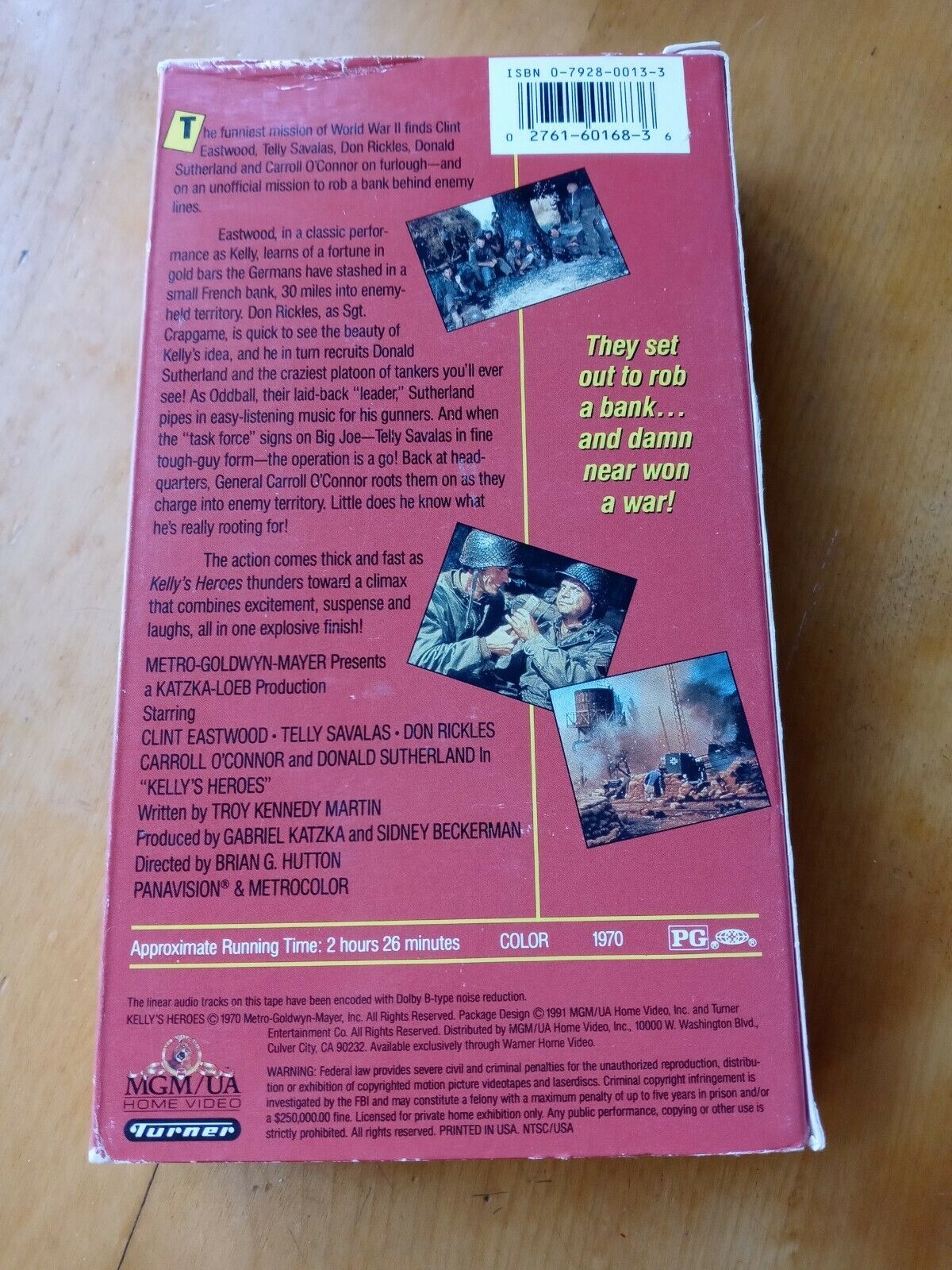 Kellys Heroes VHS Tape Clint Eastwood Telly and similar items