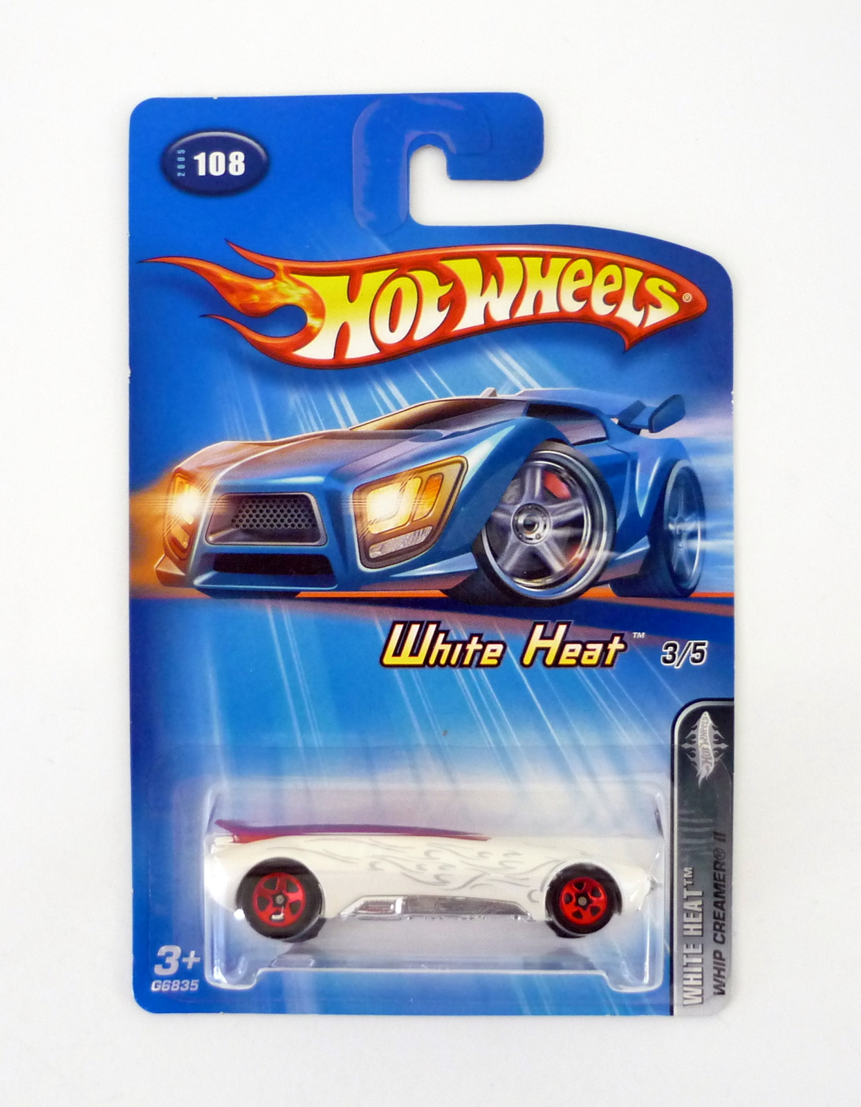 Hot Wheels Whip Creamer II #108 White Heat 3/5 White Die-Cast Car 2005 ...
