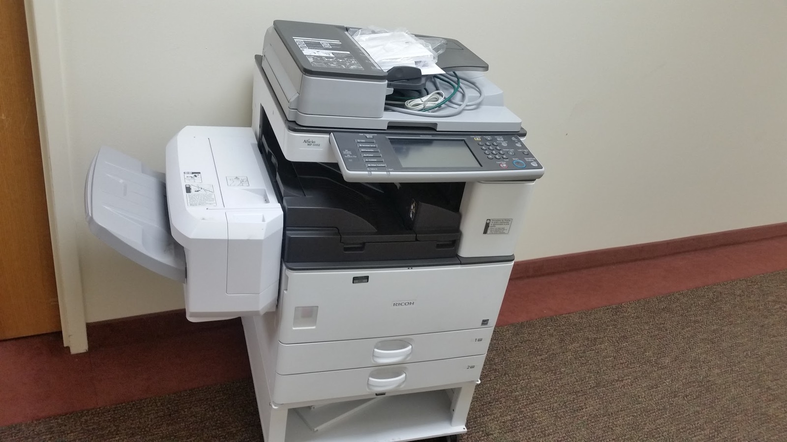 Ricoh Aficio MP 3352 Laser B&W Multifunction Network Printer Copier ...