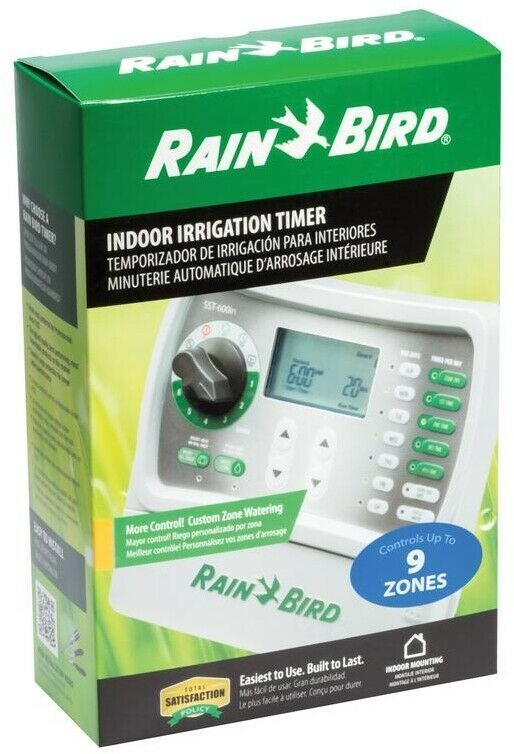 Rain Bird Irrigation Controller 9-Zones Indoor Battery Back-up ...