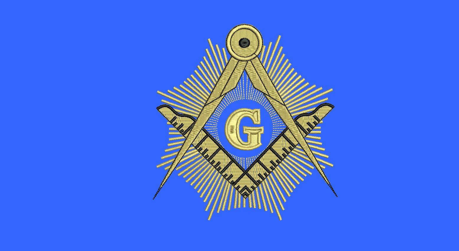 Masonic Compass 6sizes digitized filled embroidery design Digital ...