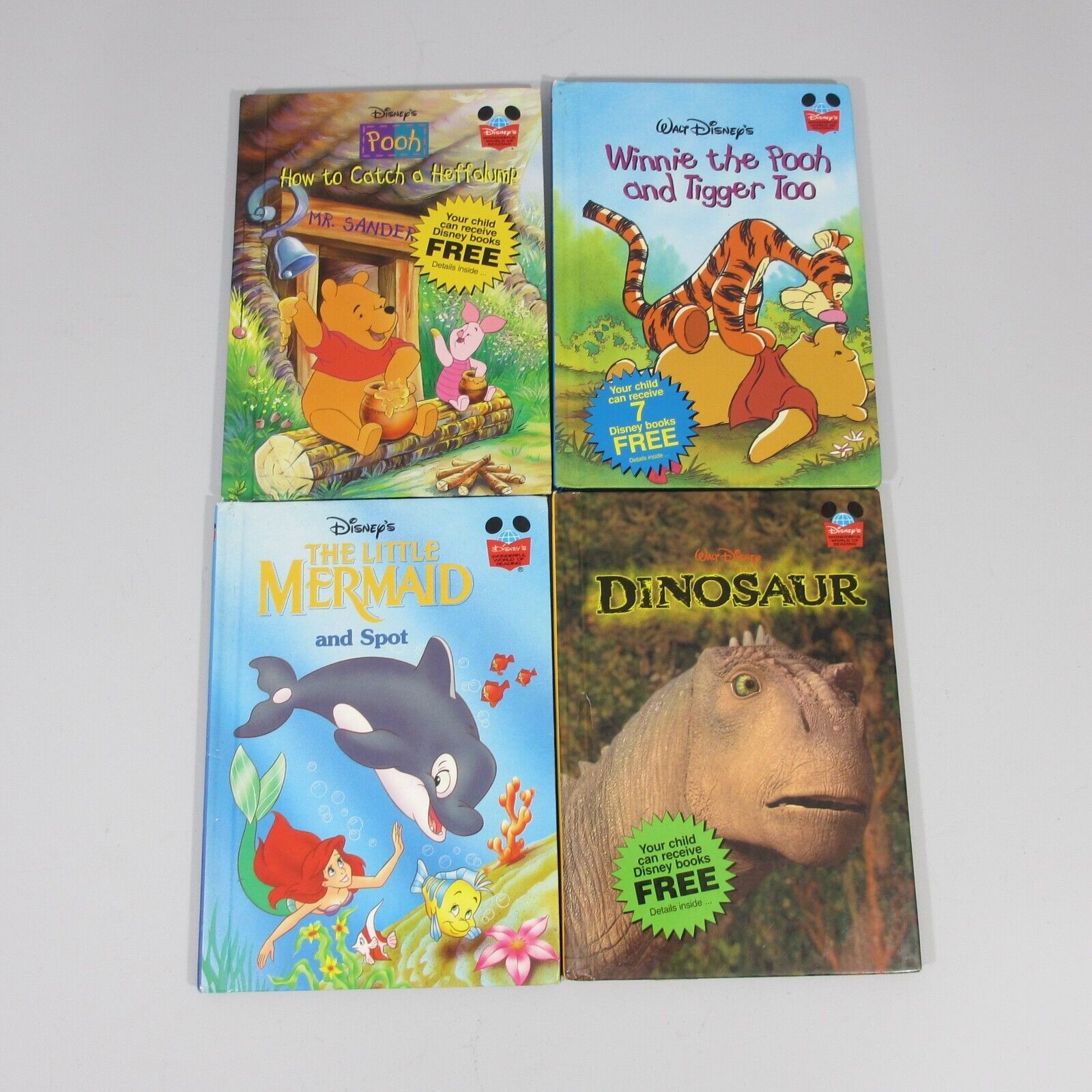 4 Disney Wonderful World of Reading Hardcover Books Winnie the Pooh ...