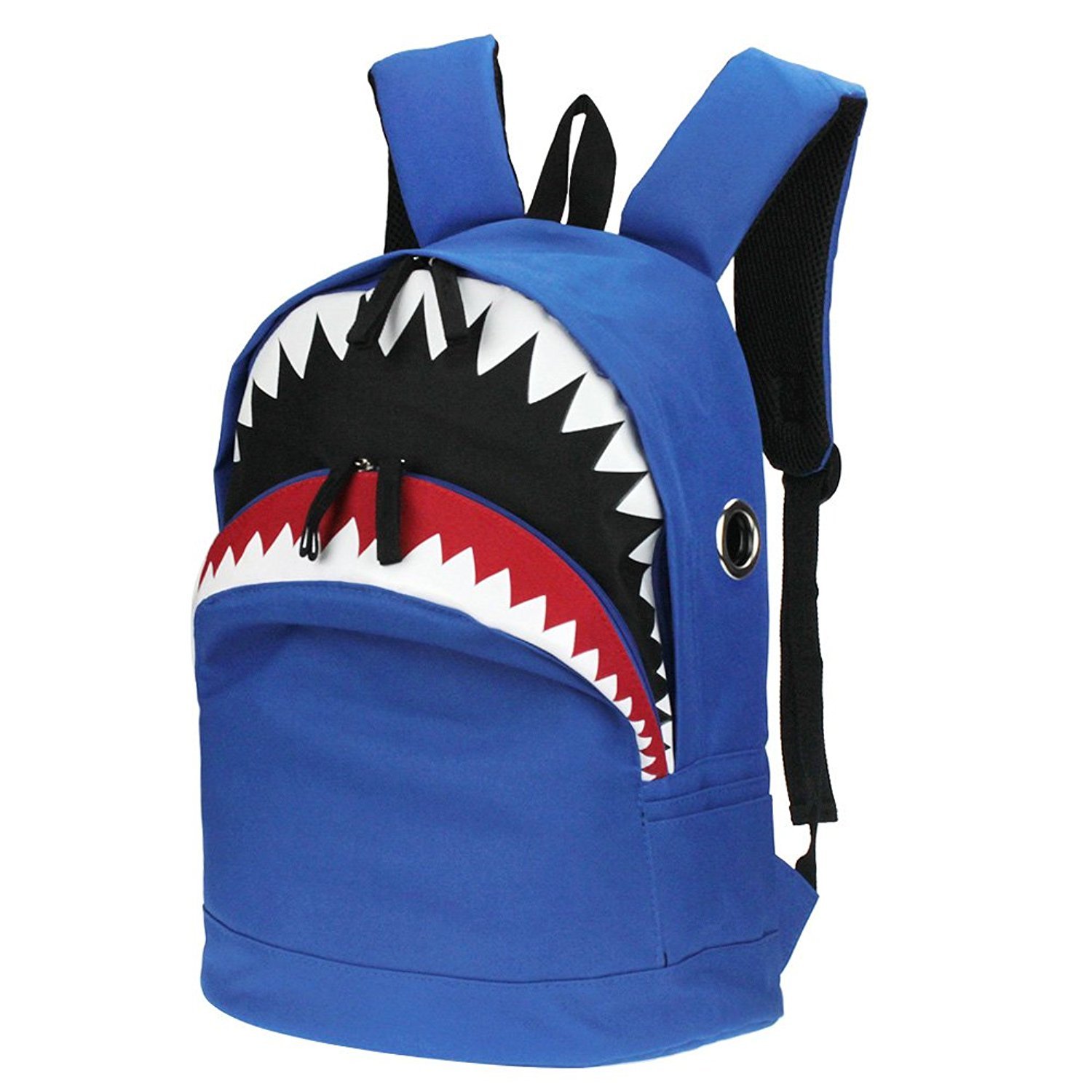 3D Shark Canvas Backpack Kids Book Bag School Backpack for Teen Girls ...