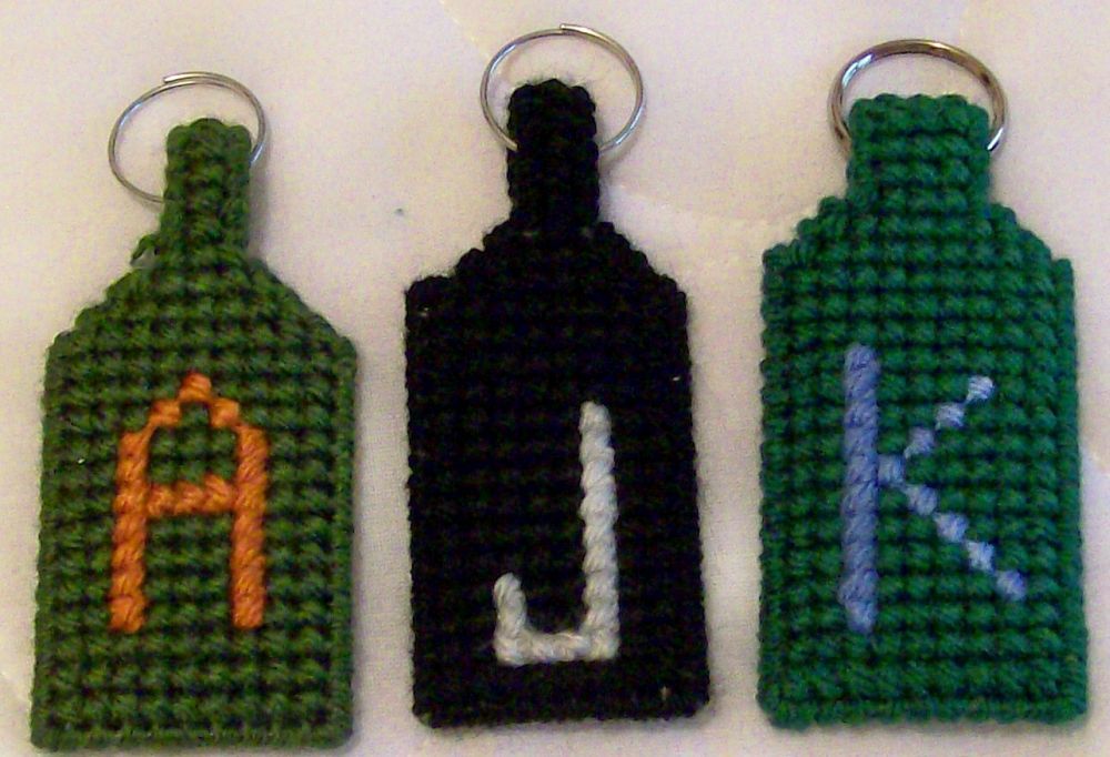 Plastic Canvas Split Key Ring, Handmade, Needlepoint, Made to Order ...