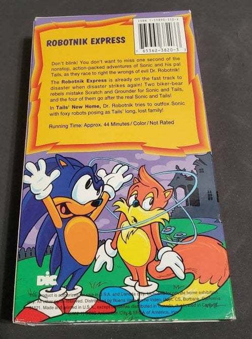 Sonic the Hedgehog - "Robotnik Express" (VHS, 1994) - VHS Tapes
