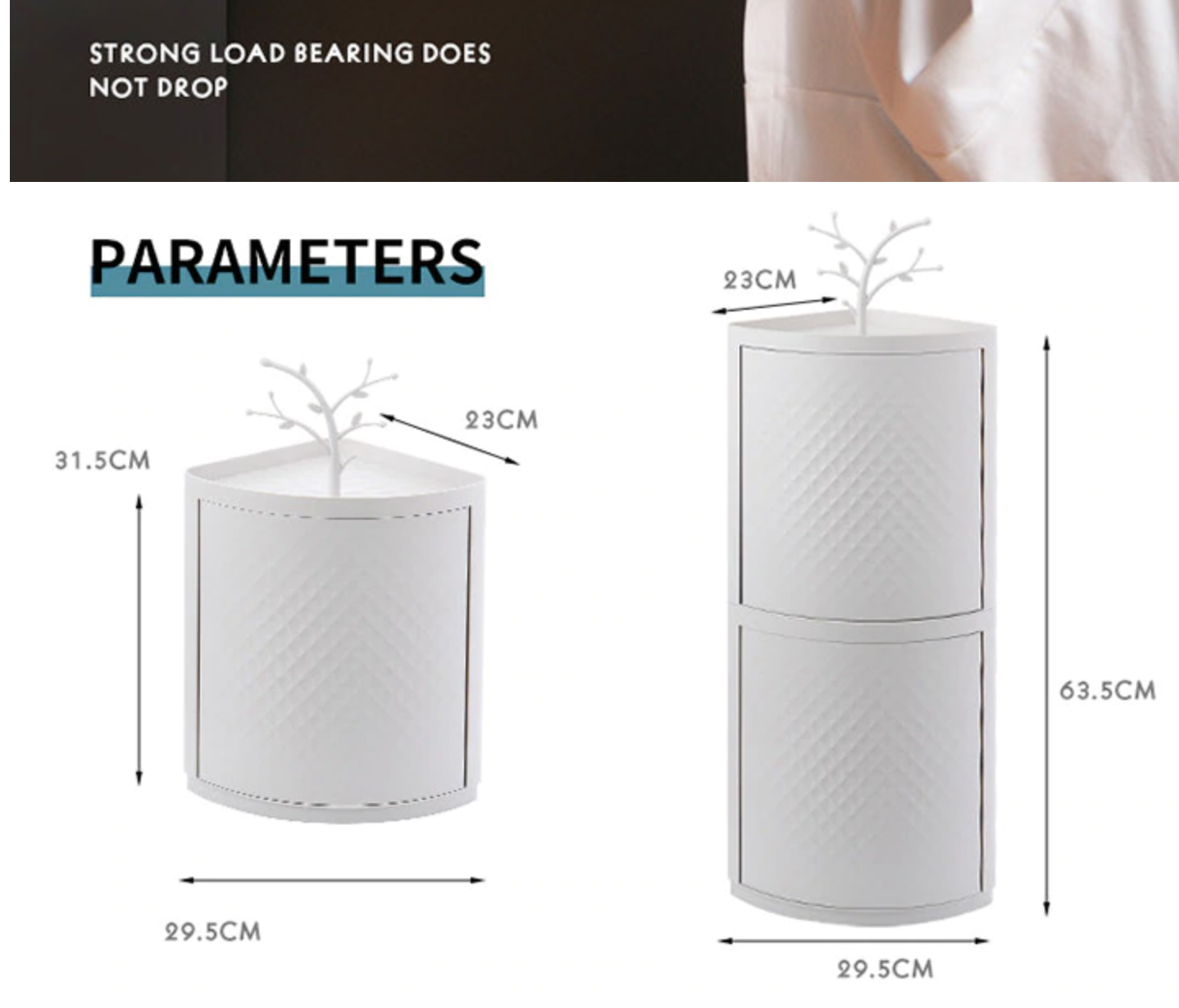 Rotating Corner Storage Cabinet - Storage Units