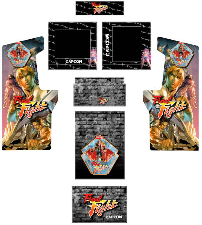 Arcade1up Legacy,Arcade 1up Final Fight arcade design Artwork Vinyl ...