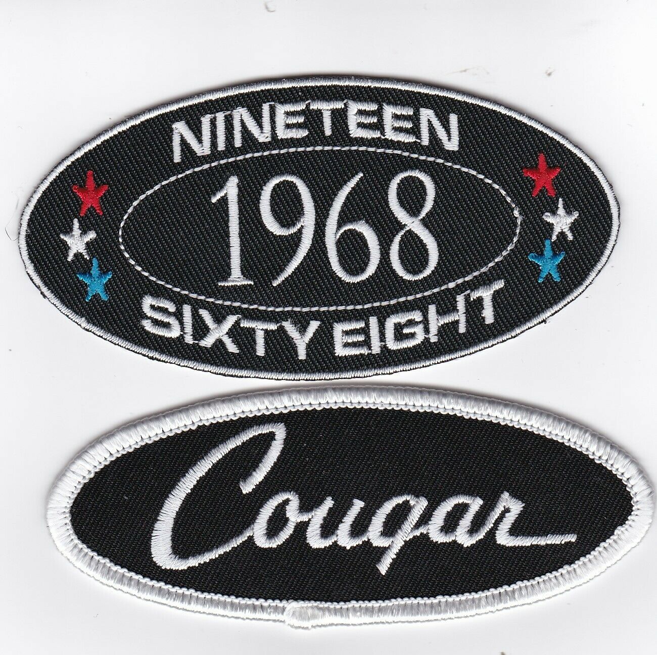 1968 MERCURY COUGAR SEW/IRON ON PATCH EMBROIDERED BADGE XR7 EMBLEM FORD ...