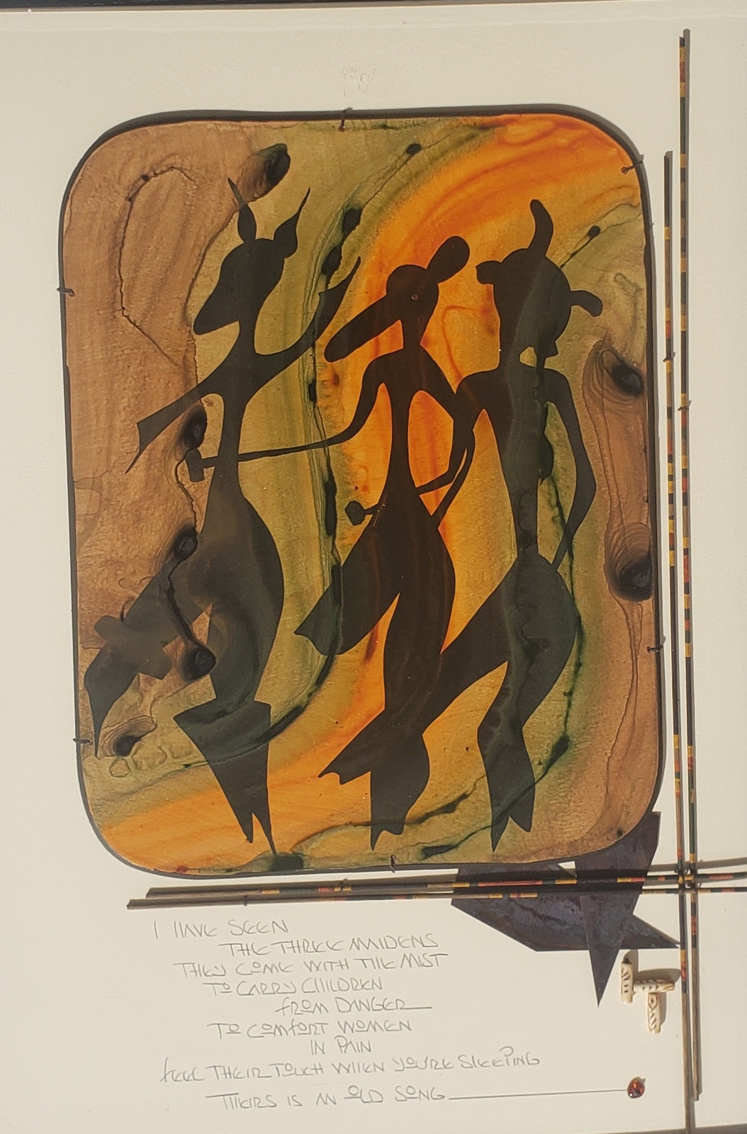 Rare MORTEN FADUM Three Maidens Mixed Media and similar items