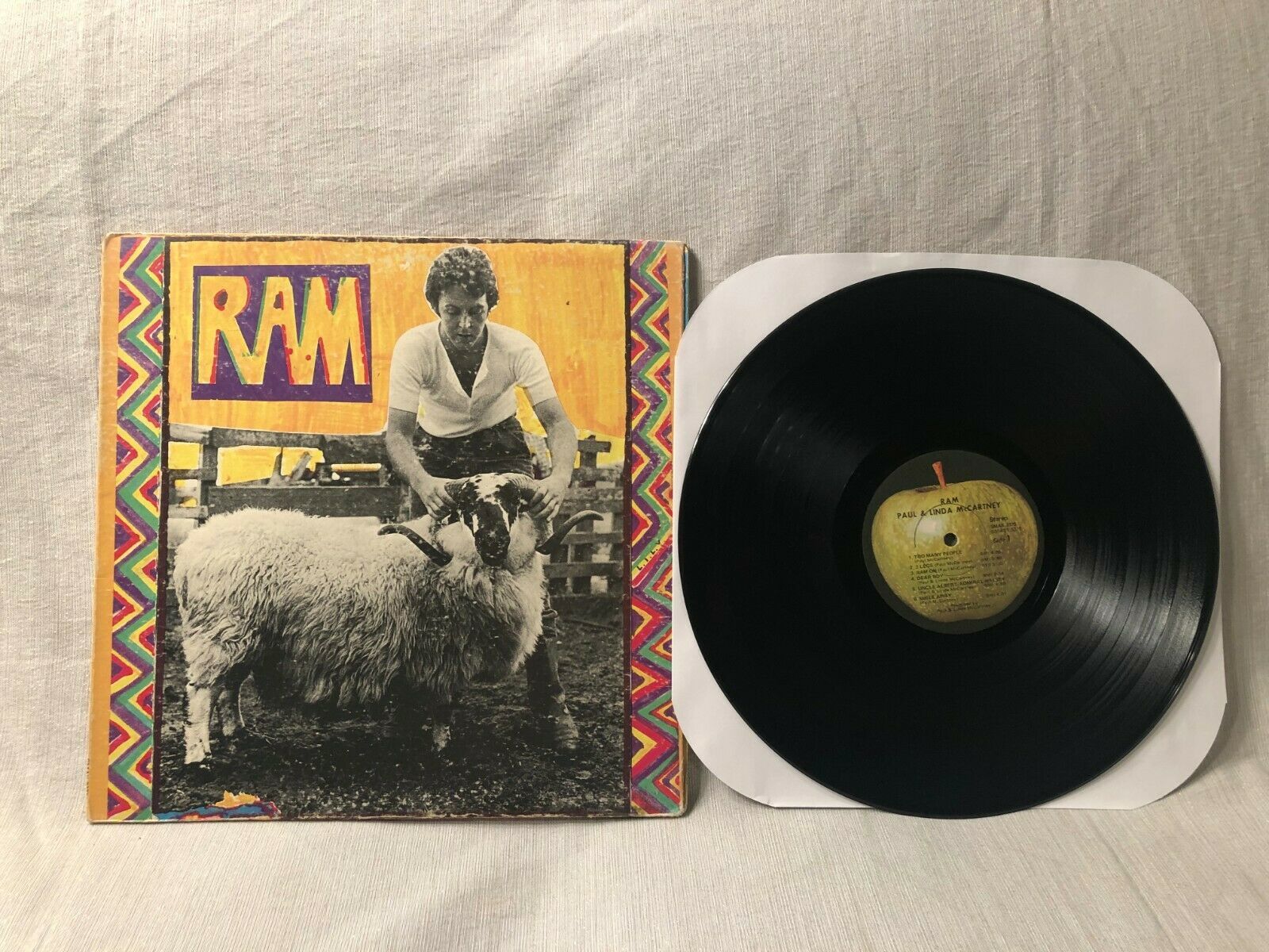 1971 Paul McCartney RAM Record Vinyl LP Album Apple SMAS 3375 VG+/G ...