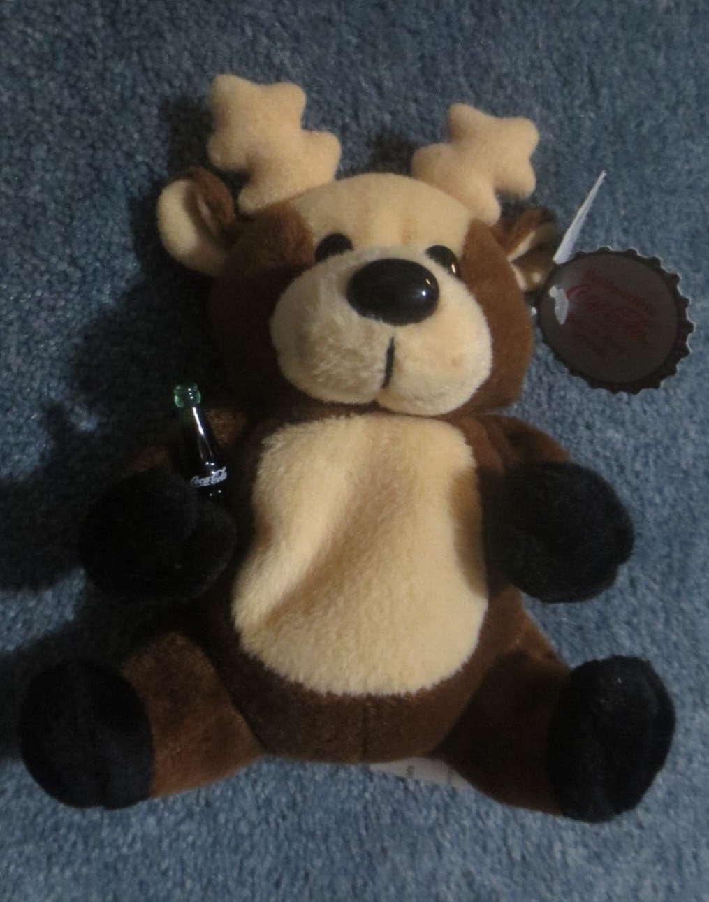 Coca-Cola Reindeer with Coca Cola Bottle Plush Bean Bag 1998 #0152 ...