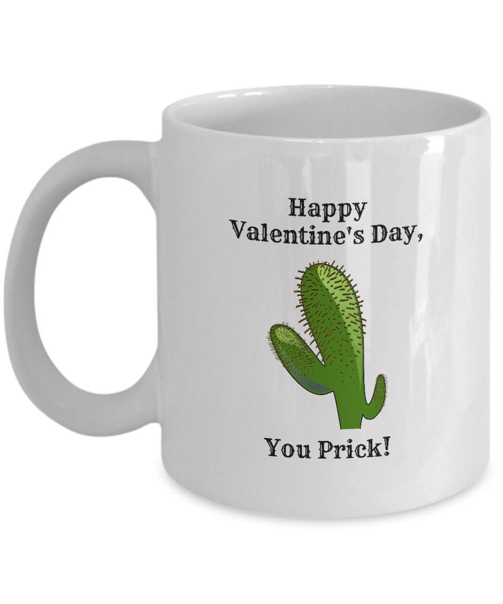 Valentines Day Prick Mug Gift For Him, 11oz White Ceramic Coffee, Tea ...