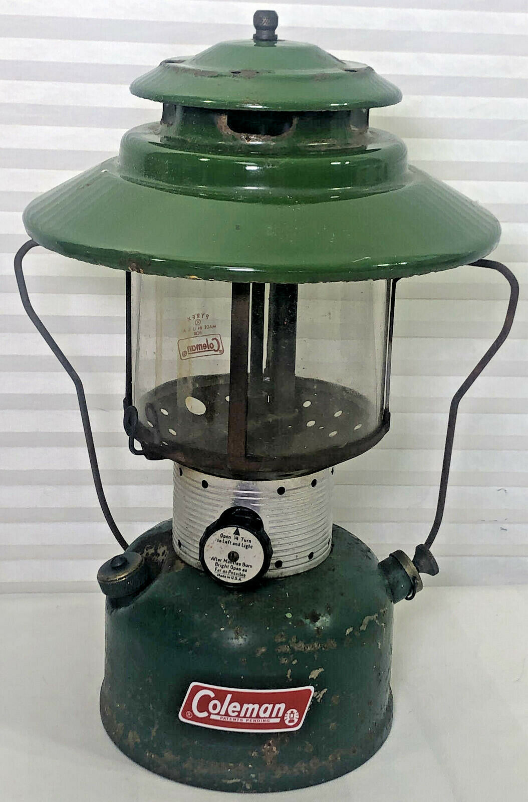 Vintage Coleman Big Hat Double Mantle Lantern Model 228F, Dated 8-1967 ...