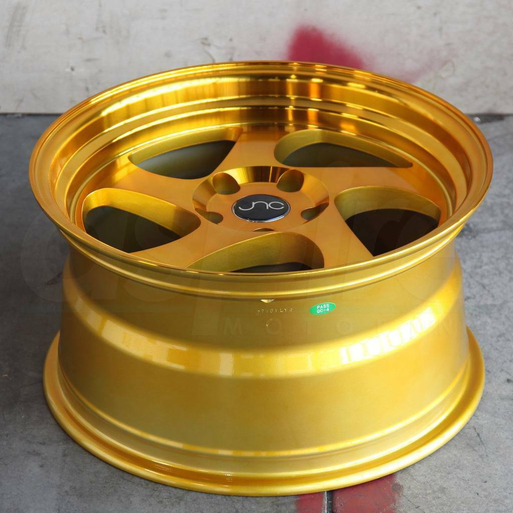 One 17x9 JNC 034 5x100 25 Transparent Gold Wheel Rims Wheels One 17x9 JNC 034 5x100 25 Transparent Gold Wheel Rims Wheels