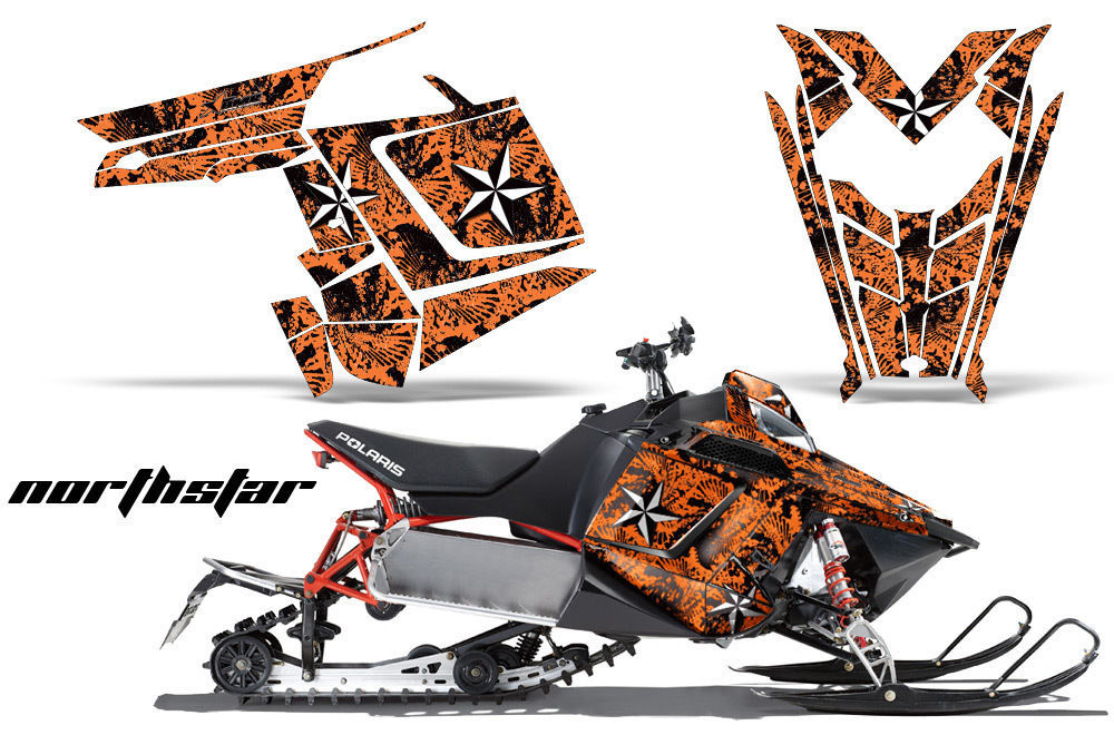 Sled Graphics Kit Decal Sticker Wrap For Polaris Pro RMK Rush 11-16 ...