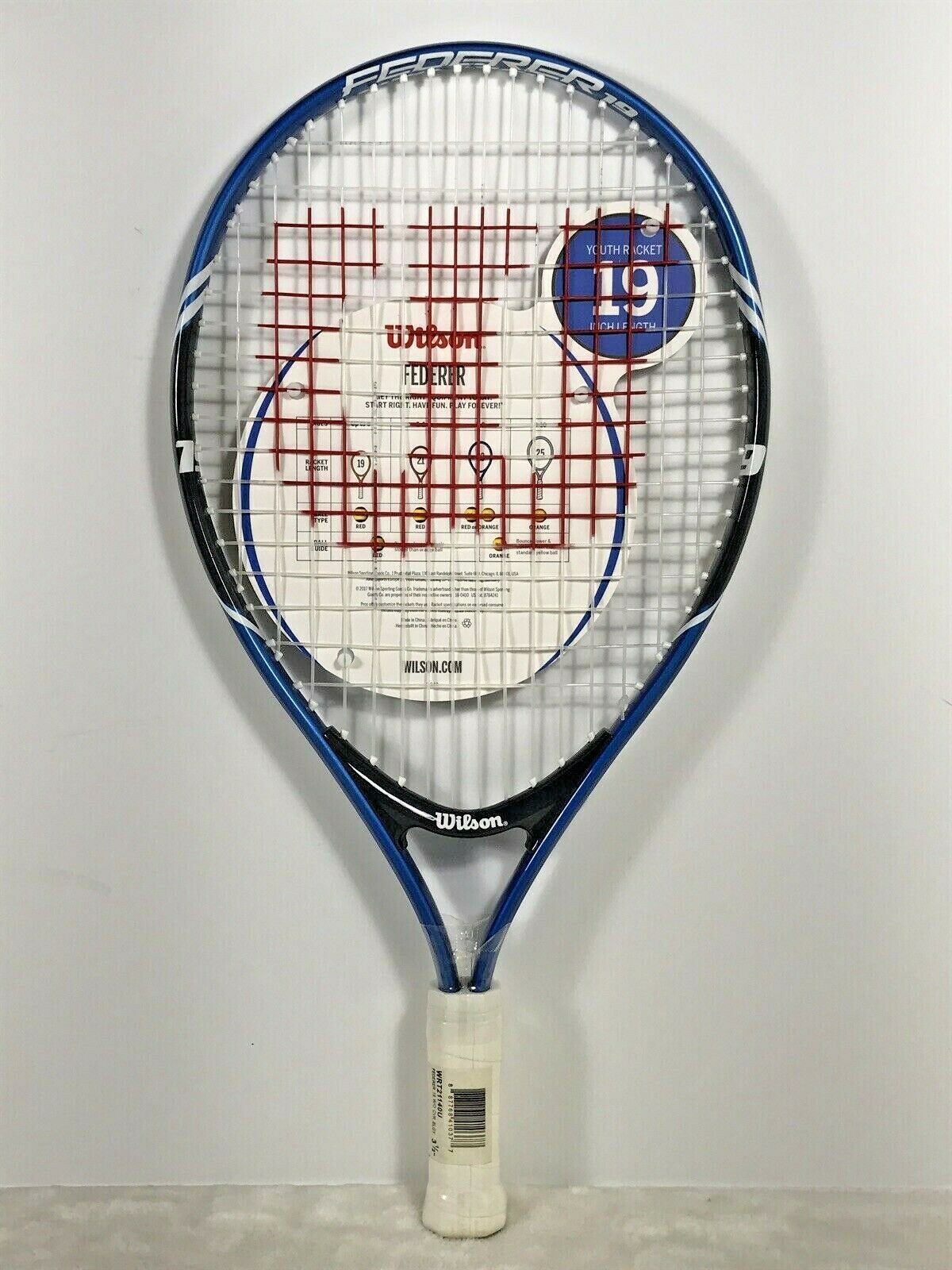 Wilson Tennis Racquet 19” Ages Up To 5 Youth Blue Grey NEW - Racquets