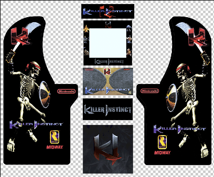 Arcade1up,Killer Instinct Arcade 1up Graphics Arcade Design Vinyl art ...