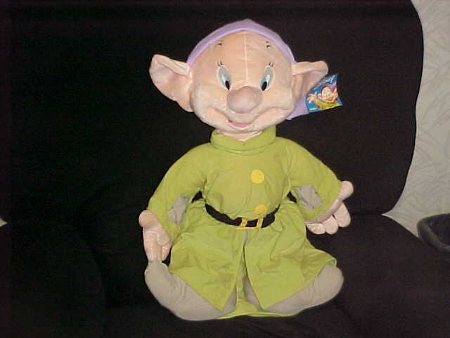 26" Disney Jumbo Dopey Dwarf Plush Toy With Tags Snow White and Seven ...