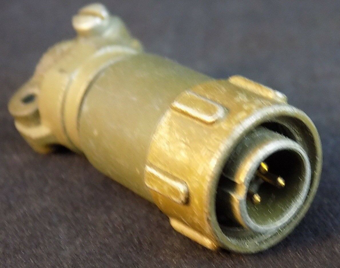 CANNON 3 PRONG MALE COMMUNICATIONS PLUG CONNECTOR MC-11E Military Spec ...
