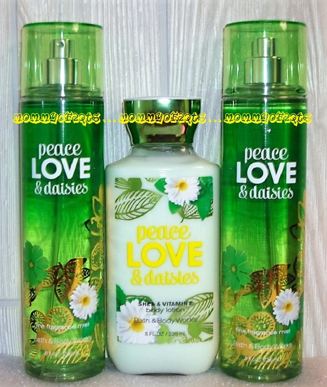 Peace Love Daisies Bath and Body Works Fine Fragrance Mists Body Lotion ...