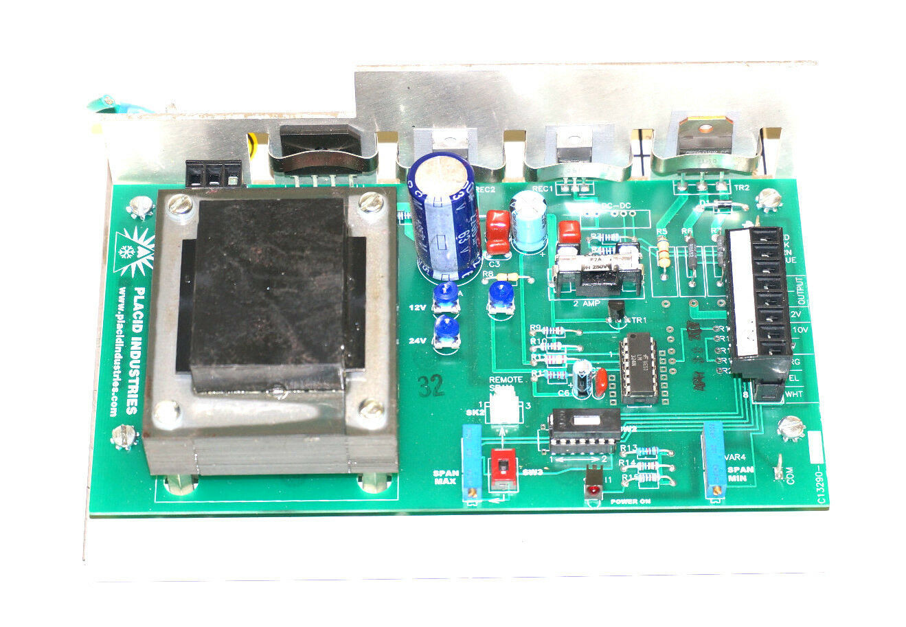 PLACID INDUSTRIES PS-24 POWER SUPPLY MODULE 50/60HZ, 100VAC, 24VDC ...