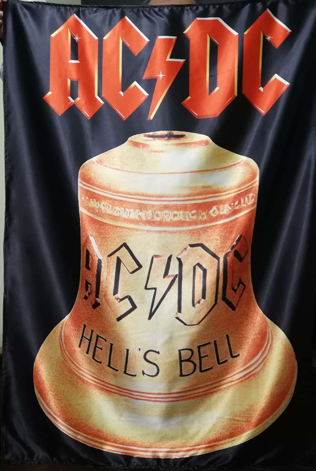 AC/DC Hells Bells FLAG CLOTH POSTER CD Angus Young HEAVY METAL - Posters