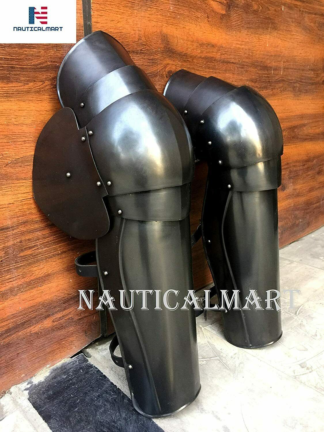 Medieval Leg Guards LARP Armour Articulated Legs Greaves - Armor & Shields