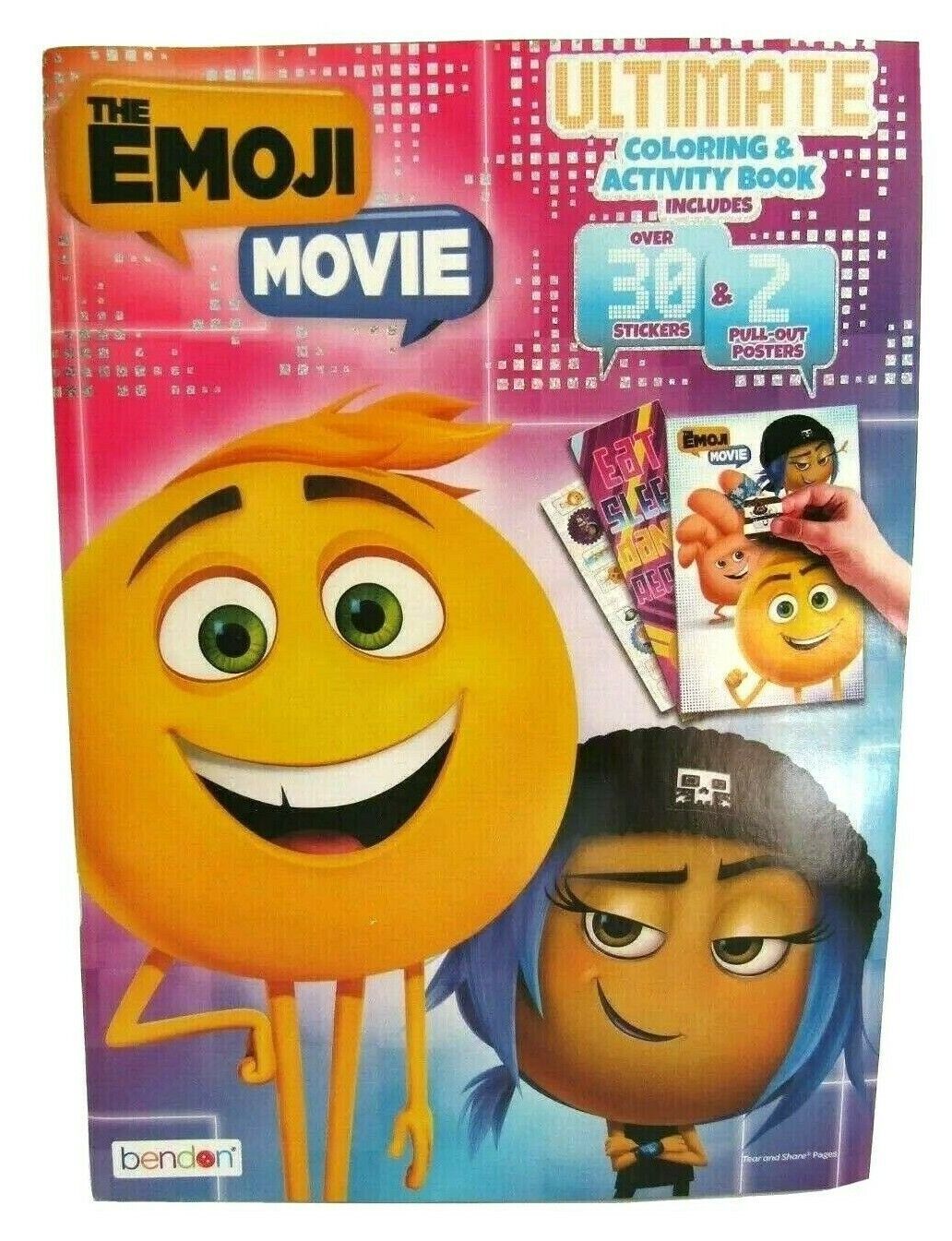 Emoji Movie Coloring & Activity Book 30+ Stickers 2 Pullout Posters ...