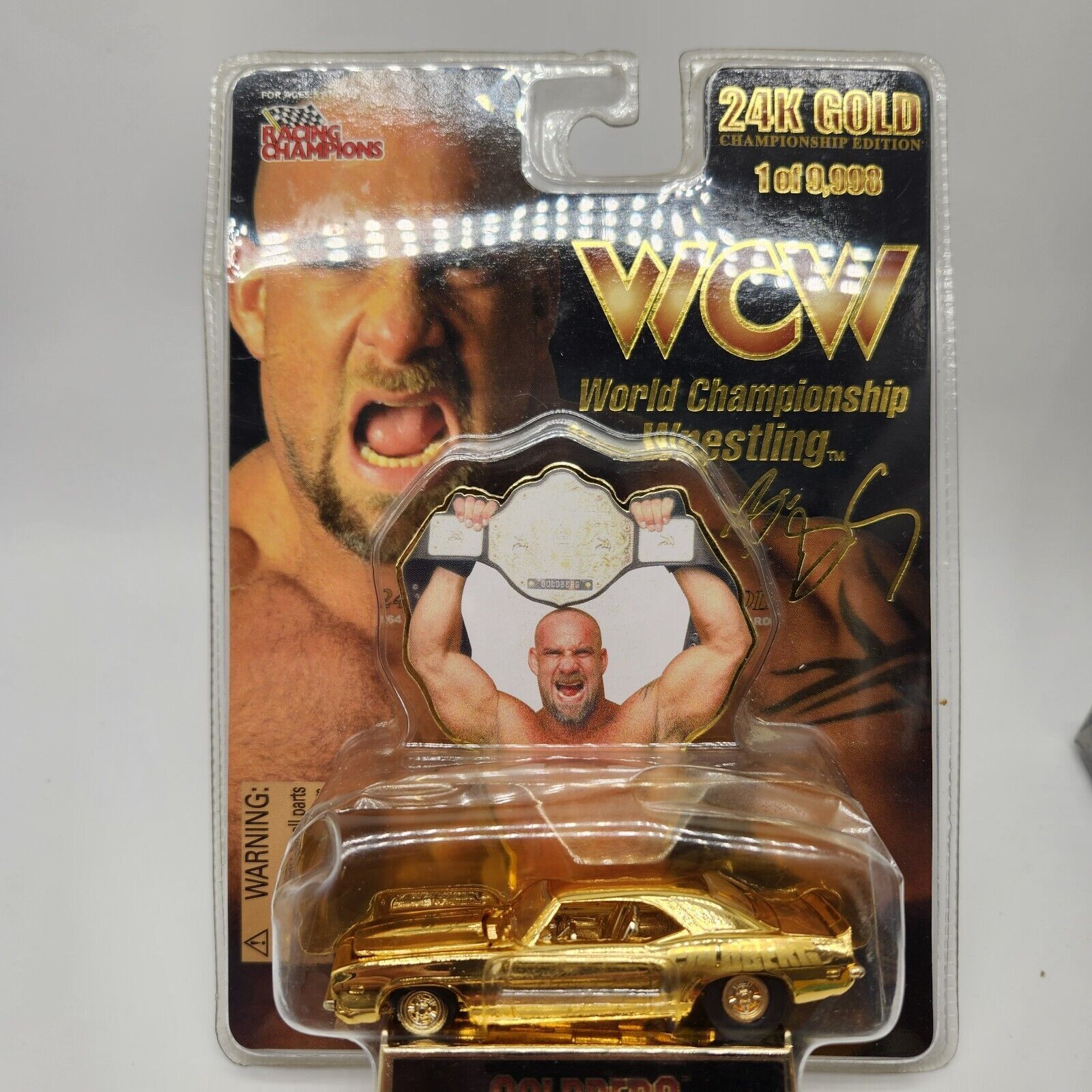 RACING CHAMPIONS WCW 24K GOLD COBRA CHAMPIONSHIP EDITION GOLDBERG 1/64 ...