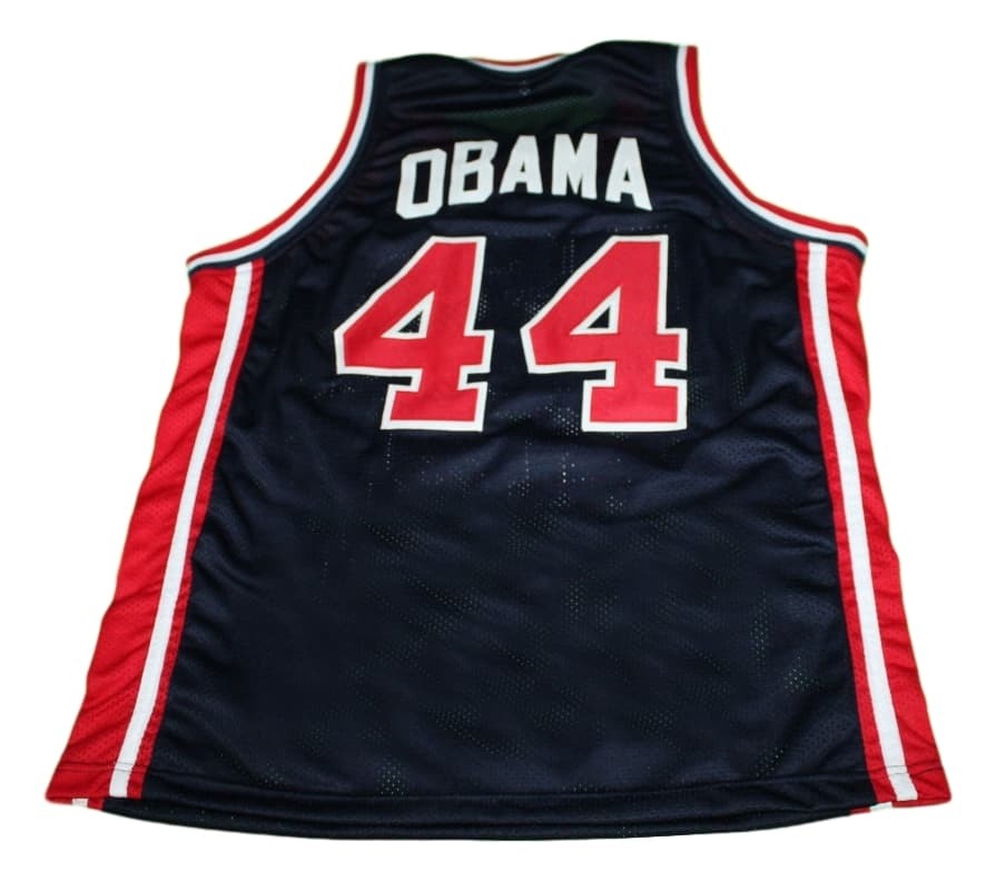 Barack Obama #44 Team USA New Men Basketball Jersey Navy Blue Any Size ...