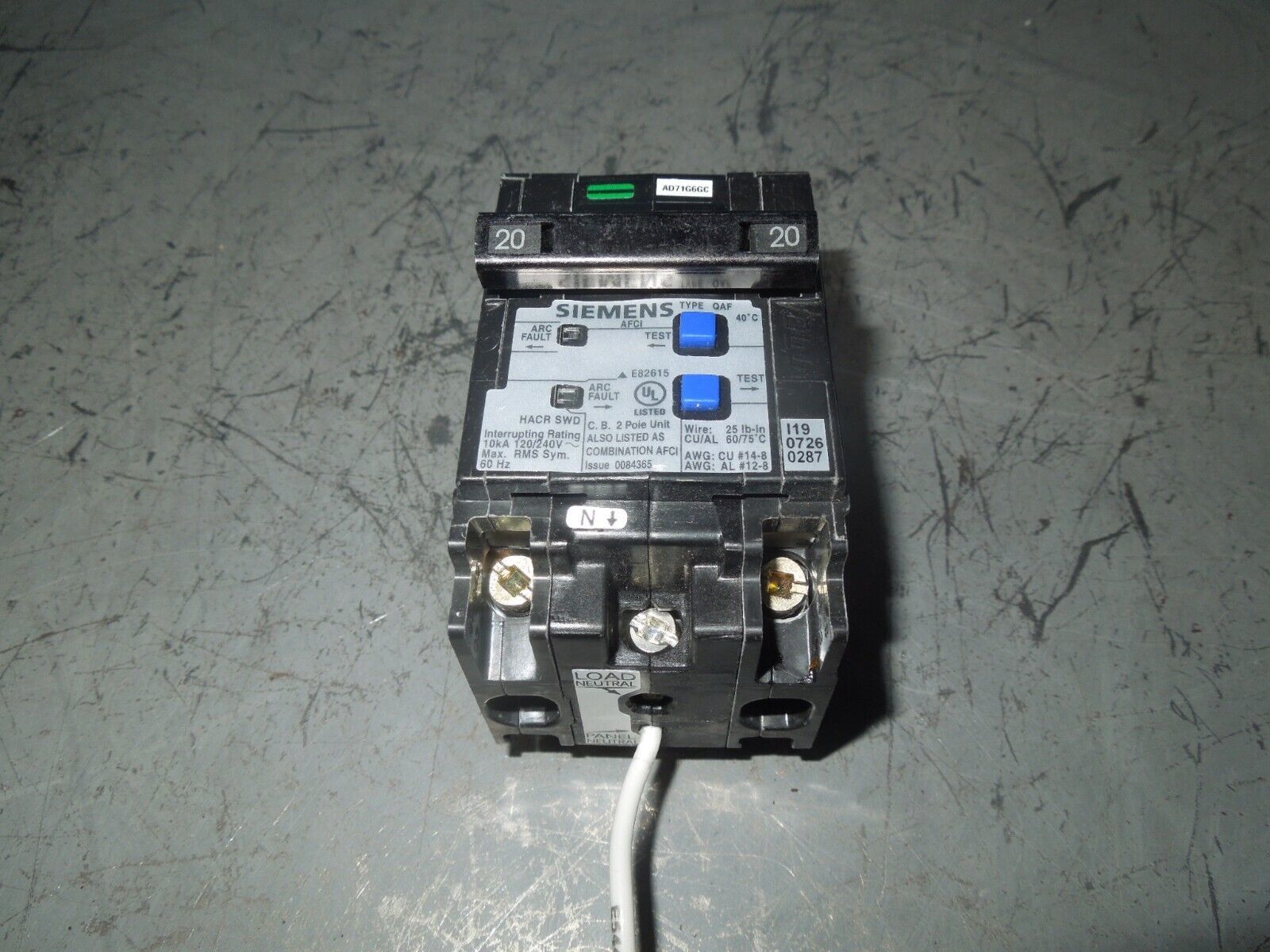 Siemens Type QAF Q220AFC 20A 2P 120/240V and similar items